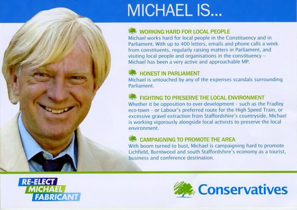 Michael Fabricant - Conservative Leaflet | ElectionLeaflets.org