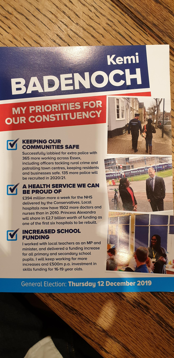 Conservative and Unionist Party leaflet | ElectionLeaflets.org
