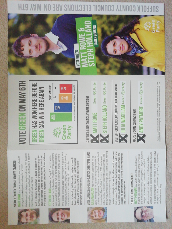 Green Party leaflet | ElectionLeaflets.org