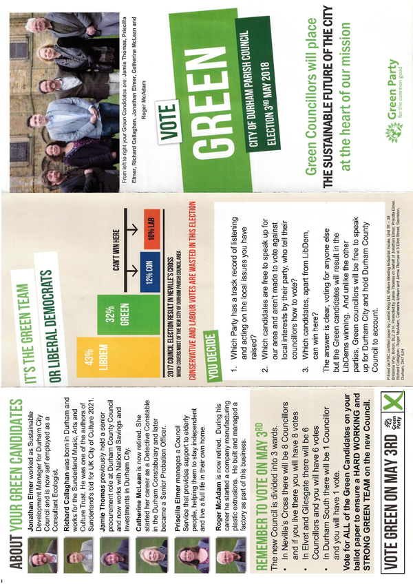 Green Party leaflet | ElectionLeaflets.org