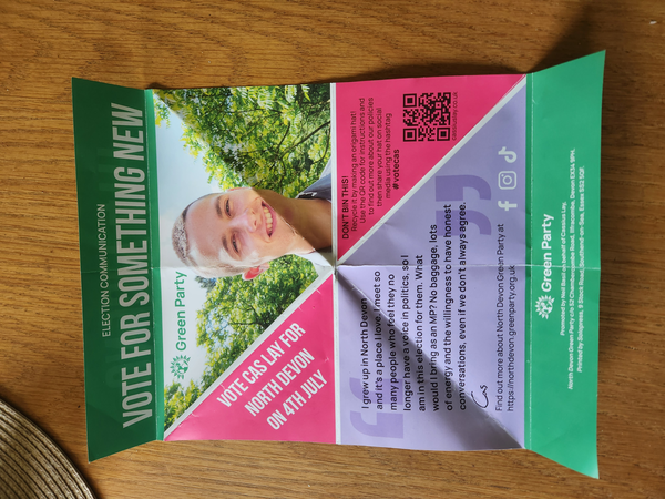 Green Party leaflet | ElectionLeaflets.org