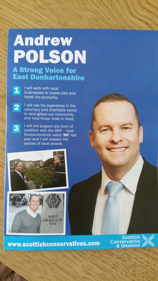 Conservative and Unionist Party leaflet | ElectionLeaflets.org