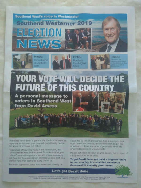 Conservative and Unionist Party leaflet | ElectionLeaflets.org