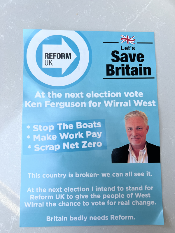 Reform UK leaflet | ElectionLeaflets.org