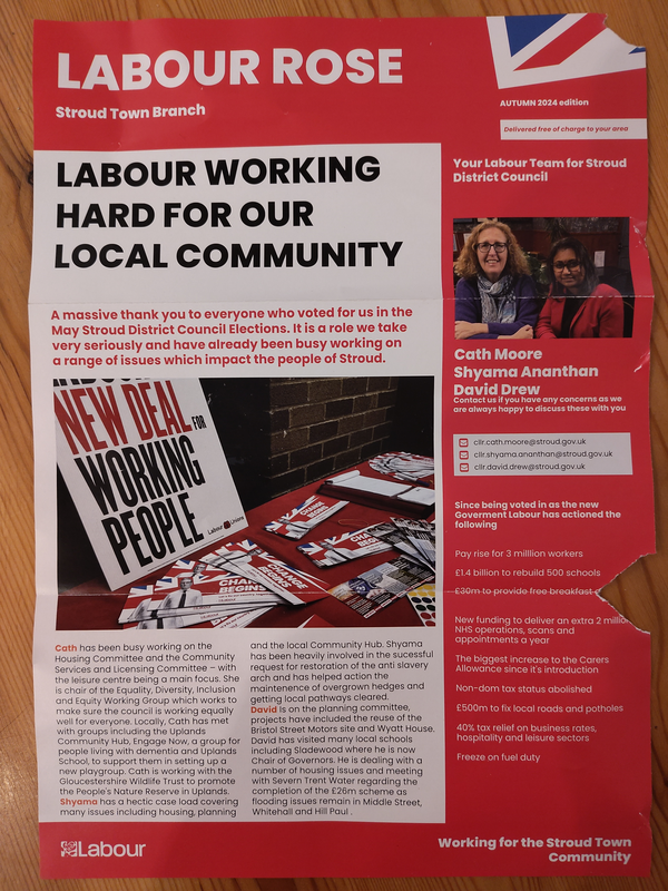 Labour Party leaflet | ElectionLeaflets.org
