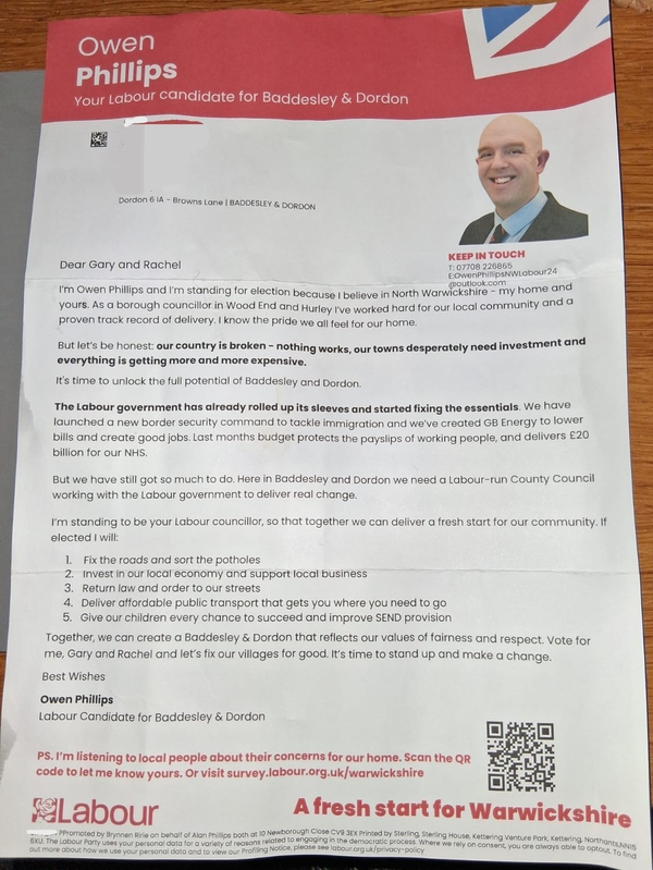 Labour Party leaflet | ElectionLeaflets.org
