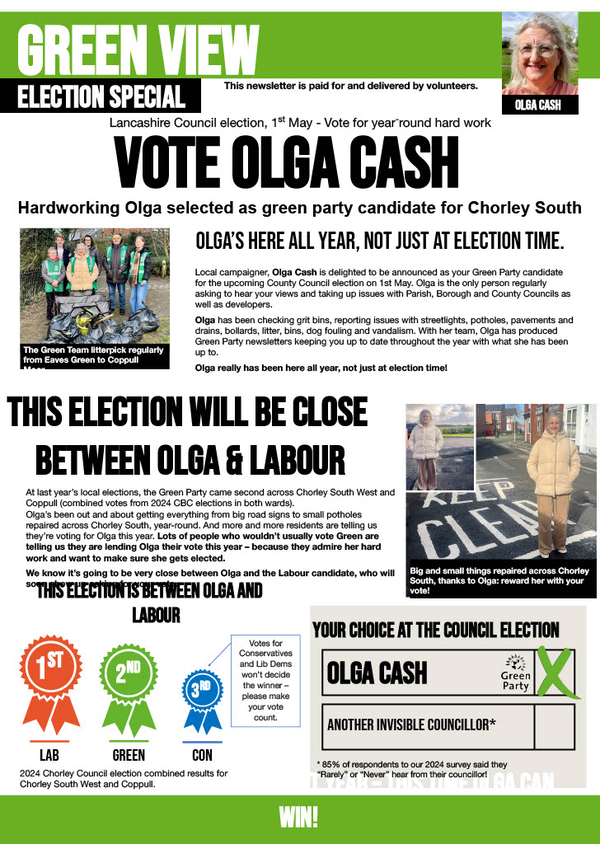Green Party leaflet | ElectionLeaflets.org