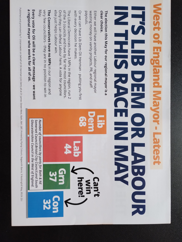 Liberal Democrats leaflet | ElectionLeaflets.org