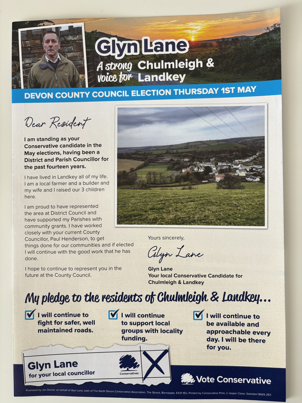 Conservative and Unionist Party leaflet | ElectionLeaflets.org