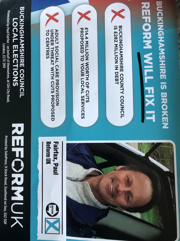 Reform UK leaflet | ElectionLeaflets.org