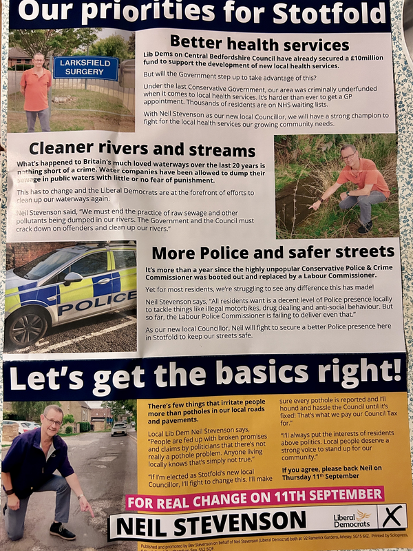 Liberal Democrats leaflet | ElectionLeaflets.org