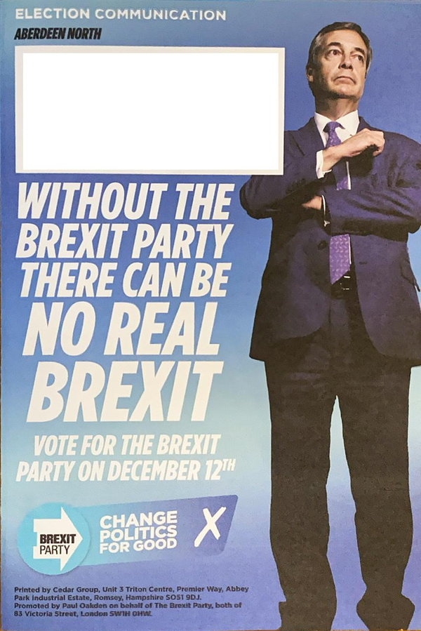 The Brexit Party leaflet | ElectionLeaflets.org