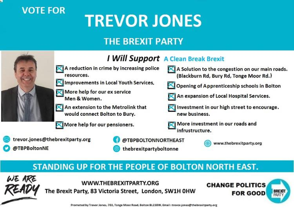 The Brexit Party leaflet | ElectionLeaflets.org