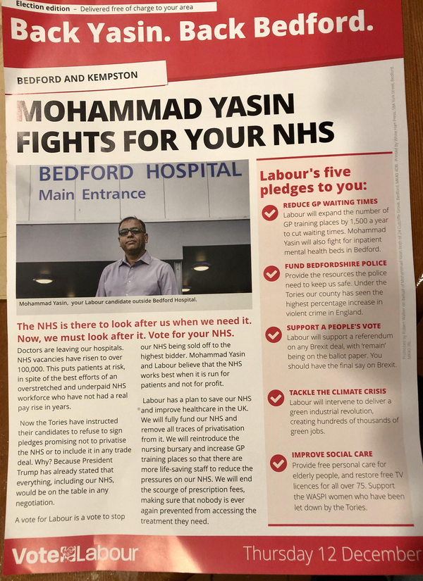 Labour Party leaflet | ElectionLeaflets.org