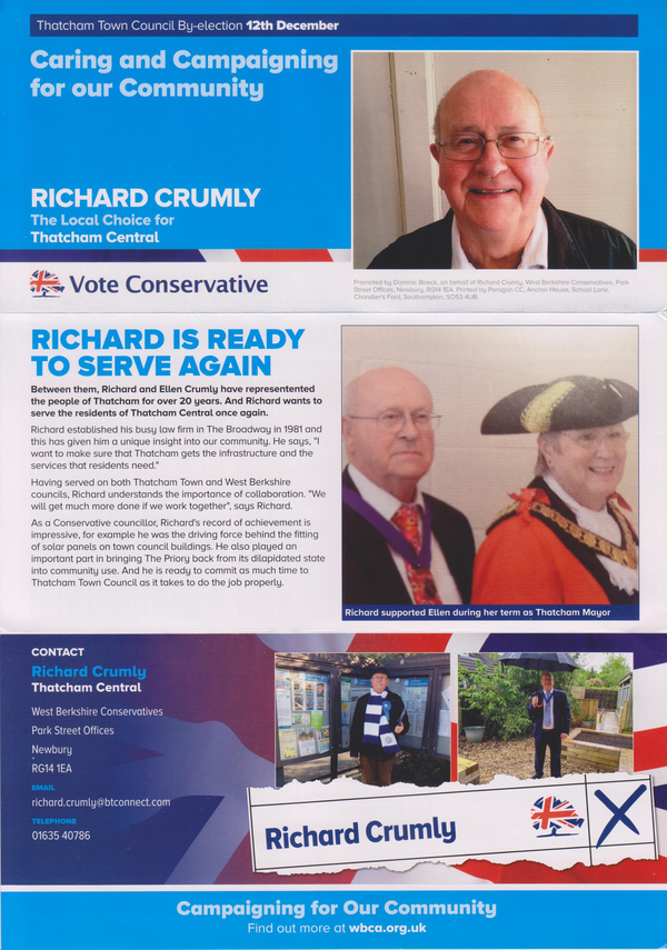 Conservative and Unionist Party leaflet | ElectionLeaflets.org