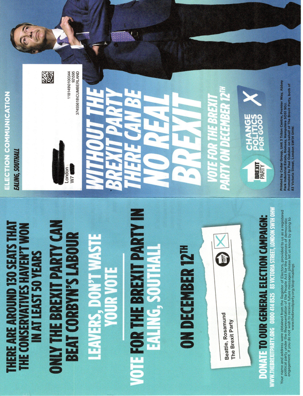 The Brexit Party leaflet | ElectionLeaflets.org
