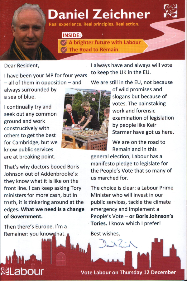 Labour Party leaflet | ElectionLeaflets.org